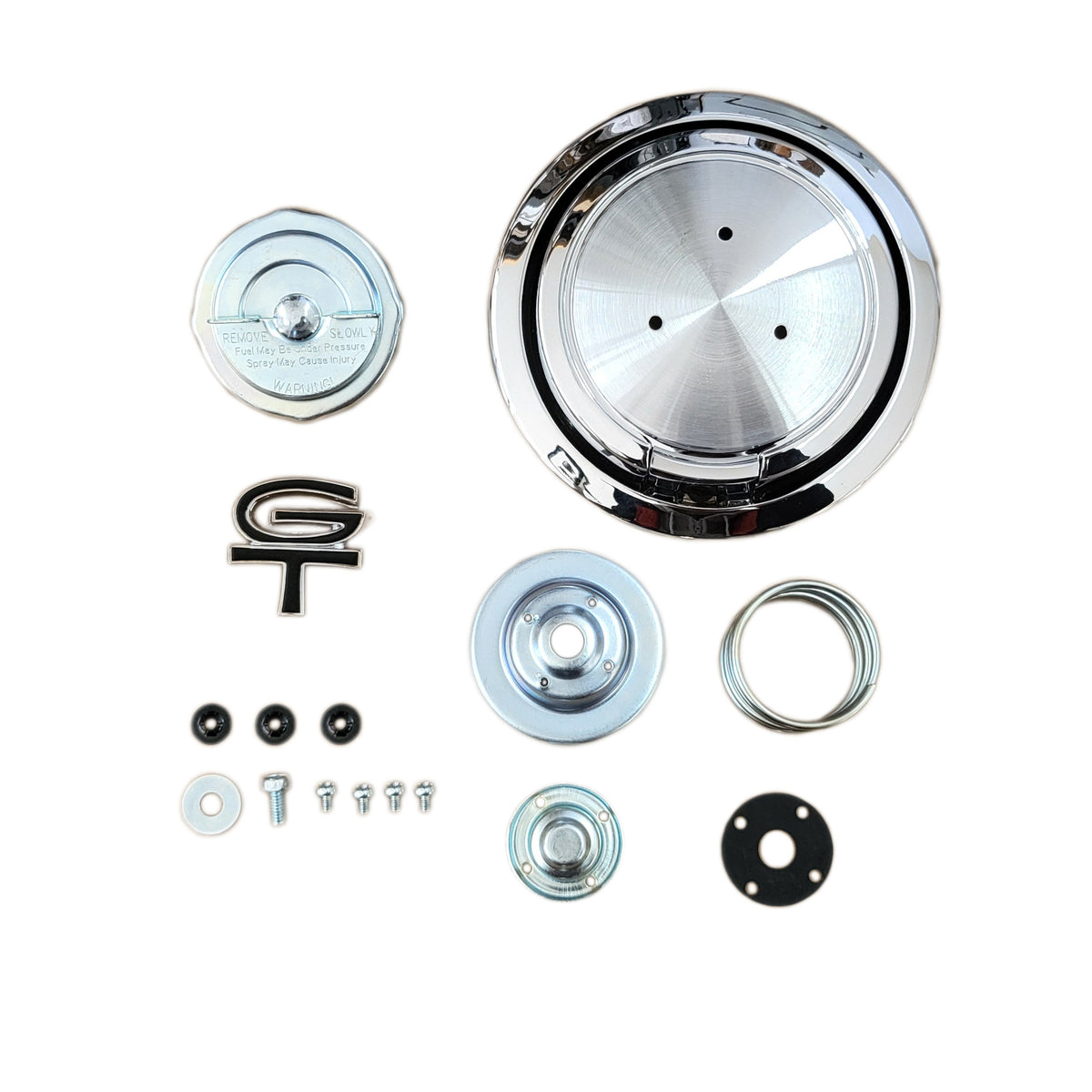 FM67-249GT 1967 Ford Mustang Flip-Top Gas Cap with Black GT Emblem – PG ...